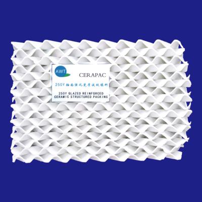 China White Glazed Ceramic Structured Packing 24.0KN Tower Packing for sale