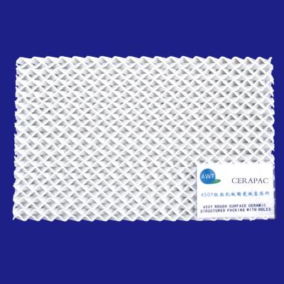 China Dotted Surface Structured Ceramic Tower Packing For Distillation Column for sale
