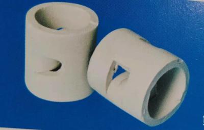 China Pall Ring Ceramic Random Packing 38x38x4mm For Distillation Column for sale