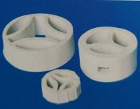 China 80MM Cooling Tower Ceramic Random Packing Column Cascade Ring for sale