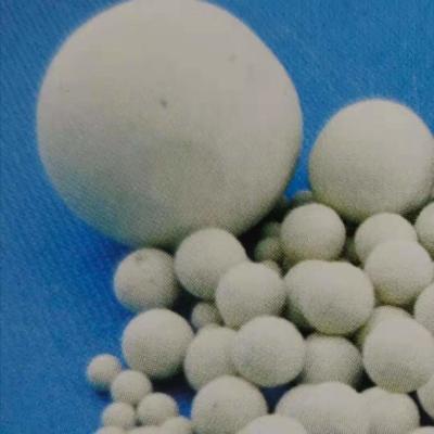 China 6mm Low Alumina Ceramic Ball High Strength AL2O3+Sio2 Catalyst Support Balls for sale