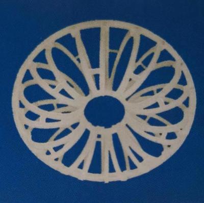 China PVDF 73MM Plastic Random Packings Teller Rosette Ring Acid Resistant for sale