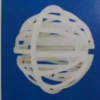 China 38x1.2mm Plastic Random Packings Cage Ball 110kg/m3 For Air Scrubber Column for sale