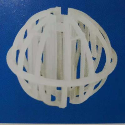 China Acid Resistant Polypropylene Plastic Cage Ball 50MM Random Packing Types for sale