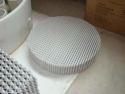China Perforated Ceramic Material Structured Packing Types For Formic Acid Absorption Column for sale