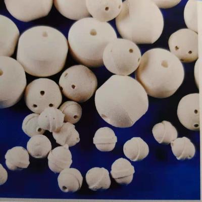 China KK Perforated Ceramic Support Balls AL2O3 Ceramic Grinding Media for sale