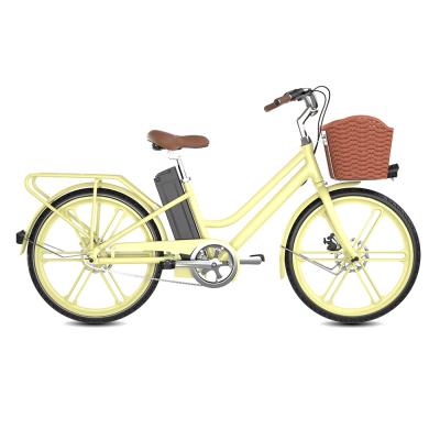China 0.25kw Women'S Electric Cruiser Bike , Multipattern Ladies Electric Road Bike for sale