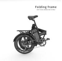 China 48v Folding Electric Bike Lightweight 27kg Net Weight With 14in Fat Tyre for sale