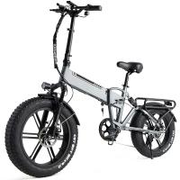 China 160Brake Fat Tire Electric Folding Bike , 10000mah Folding Electric Bike 20 for sale