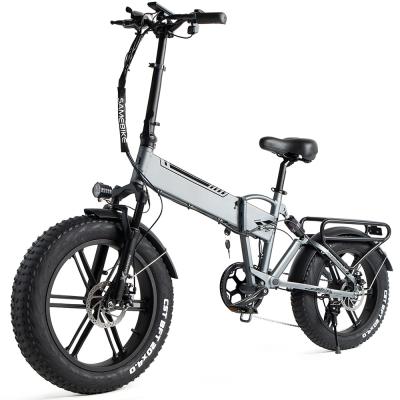 China 160Brake Fat Tire Electric Folding Bike , 10000mah Folding Electric Bike 20 for sale