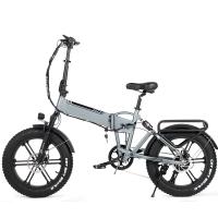 China 160Brake Fat Tire Electric Folding Bike , 10000mah Folding Electric Bike 20 for sale