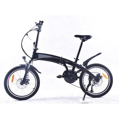 China 350 Mid Driver Motor 36v10ah Good Capacity Li-Ion Battery Electric Folding Bike for sale