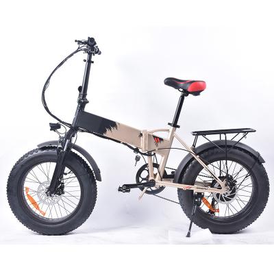 China Emissionfree Folding Electric Mountain Bike 750w With 20 Inch Fat Tires for sale