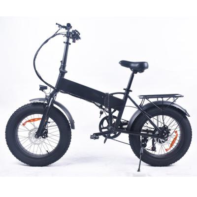 China 40km Fat Tire Electric Folding Bike Pollutionfree 6gears With PU Saddle for sale