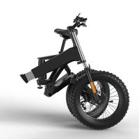 China 48V Fat Tyre Electric Folding Bike , Mountain Fat Tire Electric Bike 1000w for sale