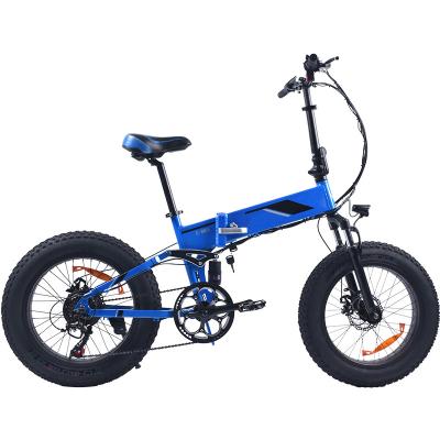 China 18MPH Fat Tire Electric Folding Bike , 48V 20 Fat Tire Ebike With KMC Chain for sale