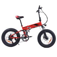 China 18MPH Fat Tire Electric Folding Bike , 48V 20 Fat Tire Ebike With KMC Chain for sale