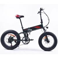 China 18MPH Fat Tire Electric Folding Bike , 48V 20 Fat Tire Ebike With KMC Chain for sale