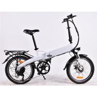 China PU Lightweight Folding Electric Bicycle , 20 Inch Electric Folding Bike 500 Watt for sale