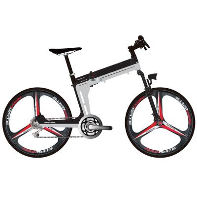 China 25KPH Electric Folding Mountain Bike , 0.25kw Fold Up Electric Mountain Bike for sale