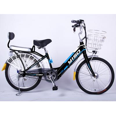 China Collapsible Lightweight Electric Road Bike 6gears With Front Basket for sale