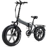 China Shimano Fat Tire Electric Folding Bike 22mph Max Speed 14.5A for sale