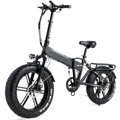 China Shimano Fat Tire Electric Folding Bike 22mph Max Speed 14.5A for sale