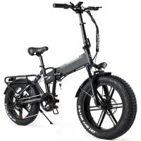China Folding Fat Tire Electric Bike 750 Watt , 30kmh Foldable E Bike 5grade System for sale