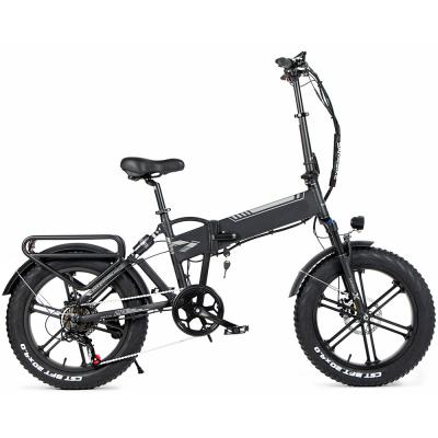 China Folding Fat Tire Electric Bike 750 Watt , 30kmh Foldable E Bike 5grade System for sale