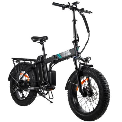 China 0.5KW Fat Tire Electric Folding Bike , 180kg Safe Load Folding Fat Tire Ebike for sale