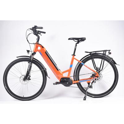 China 6 Speed Mid Drive Step Through Electric Mountain Bike 750W 150G Aluminum Frame for sale