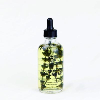 China Private Label Pure and Natural Organic Dry Flower Lavender Oil Face Body and Hair Multi Use Oil for sale