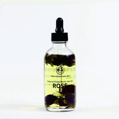 China Top Sale Organic Rose Oil Dried Flowers Massage Hair Care Face Oil for sale