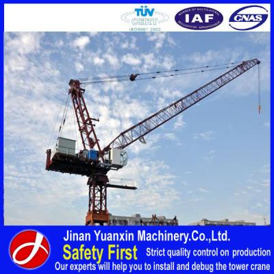 China Good quality 10t QTD125 self raising luffing jib crane for sale
