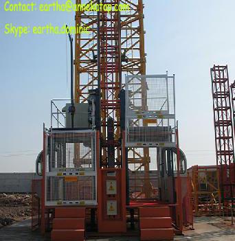 China Building hoist 2tons load lifting elevator for sale