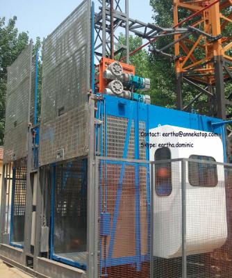 China 4t total load double cage building construction hoist for sale
