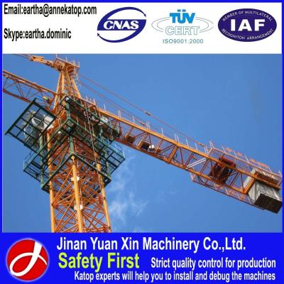China Cheap tower crane 8t load QTZ80-6010 model tower crane for sale