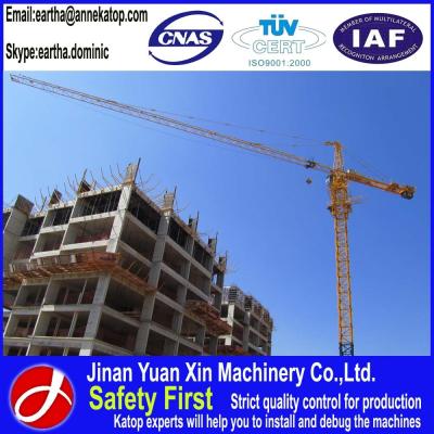 China 1~8t load 60m work range QTZ6010 building tower crane for sale