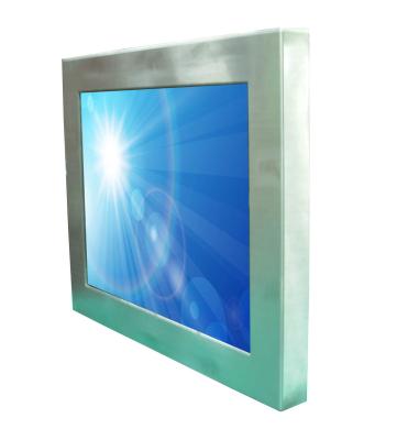 China IP66 IP67 Waterproof Sunlight Readable Outdoor Touch Monitor with Silver Panel Mount for Industrial Applications for sale