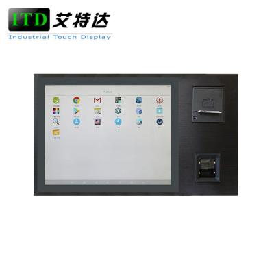 China 15 Inch Embedded Touch Panel PC Android 6.0 with Thermal Printer QR Reader for sale