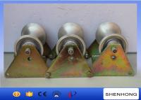 China Three Wheel Cable Pulling Pulley / Steel Ground Cable Pulling Roller for sale