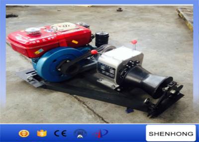 China Small Cable Pulling Wire Rope Winch / Engine Powered Winch 5HP Rated load for sale