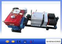 China Diesel Engine Pole Setting Double Capstan Winch 5 Ton 230mm Bottom Diameter for sale