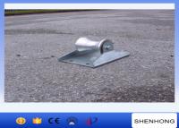 China Medium Duty Pressed Straight Line Pipe Cable Laying Roller Zinc Plate Finished for sale