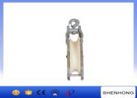 China Hook style single sheave nylon wheel stringing pulley block suitable for ACSR for sale