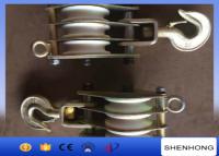 China 2 Ton Cable Pulling Pulley Nylon Sheave Hook Type Hoisting Block Lifting for sale