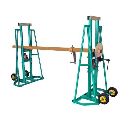 China 5t Capacity Cable Drum Jack Stand Cable Reel Stand With Brake for sale