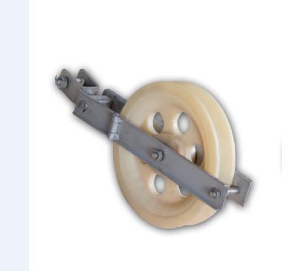 China 10KN ACSR Large Diameter Rope Pulley ACSR Conductor Single Sheave Stringing Block for sale