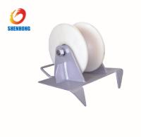 China Nylon or aluminum wheel heavy duty cable rollers SHH dia 140*200mm for protect cable and pulling rope for sale