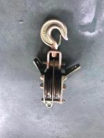 China Both Side Opening Dual Sheave Cable Stringing Block Steel Hoisting Tackle 5t for sale